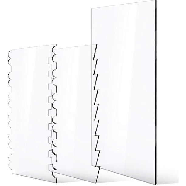 HTAIGUO 14 Inch Clear Large Acrylic Cake Scraper Tall Acrylic Cake ...