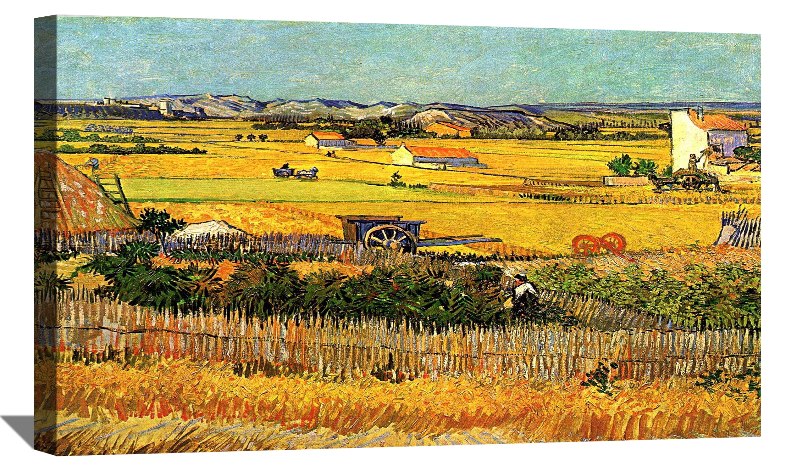Vincent Van Gogh Painting Van Gogh Harvest at La Crau, with Montmajour ...