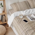 Abstract Beige Duvet Cover Set Full Size, Rustic Farmhouse Minimalist ...