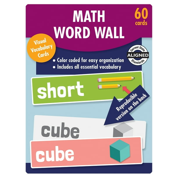 Carson Dellosa Education Math Word Wall 60 cards - Walmart.com