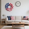 1Pc Independence Day Wreath 4Th Of July Wreath Wood For Front Door Wall ...