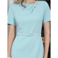 DARING DIVA Women's A Line Dress Short Sleeve Asymmetrical Neck Dresses ...