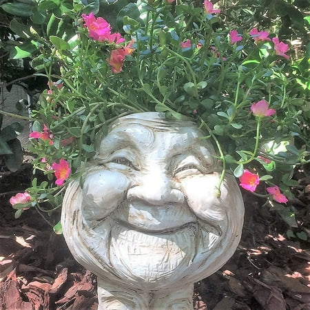Megalia Muggly Face Planters, Resin Planter Statue Vase, Garden ...