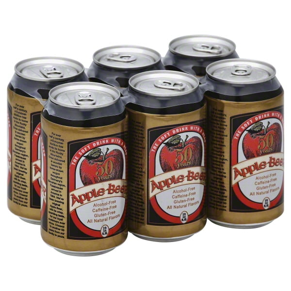 Apple Beer Soda Pop, 12 Fl Oz, 6 Pack Cans - Walmart.com