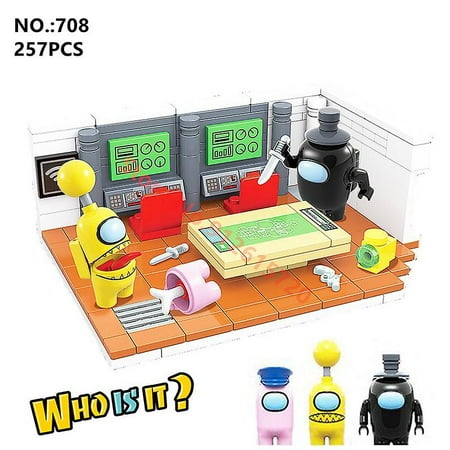 Space Combat Amongs Base Game Capsule Alien Building Blocks Fingures ...