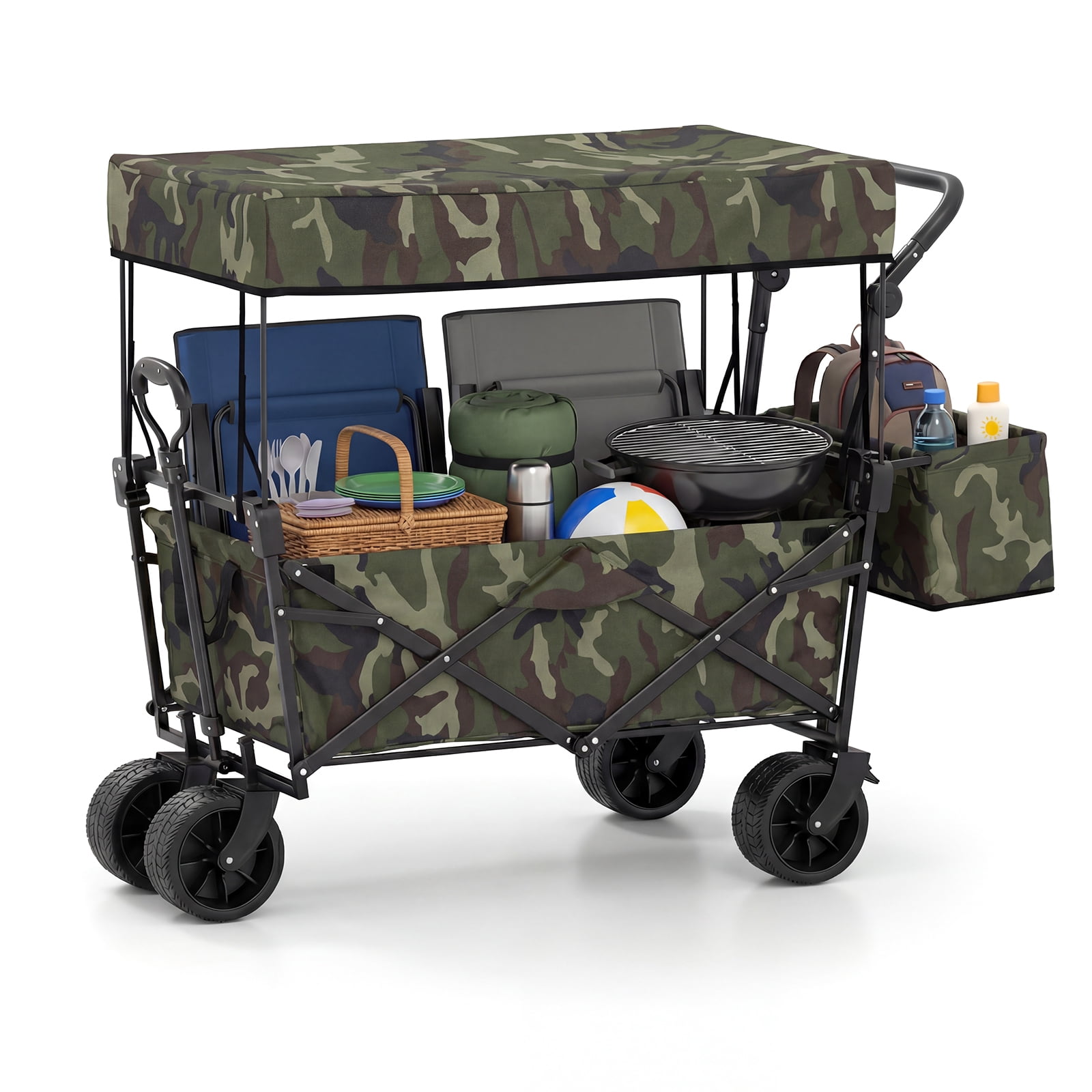 Click here for Gymax Collapsible Wagon W/ Removable Canopy Foldin... prices
