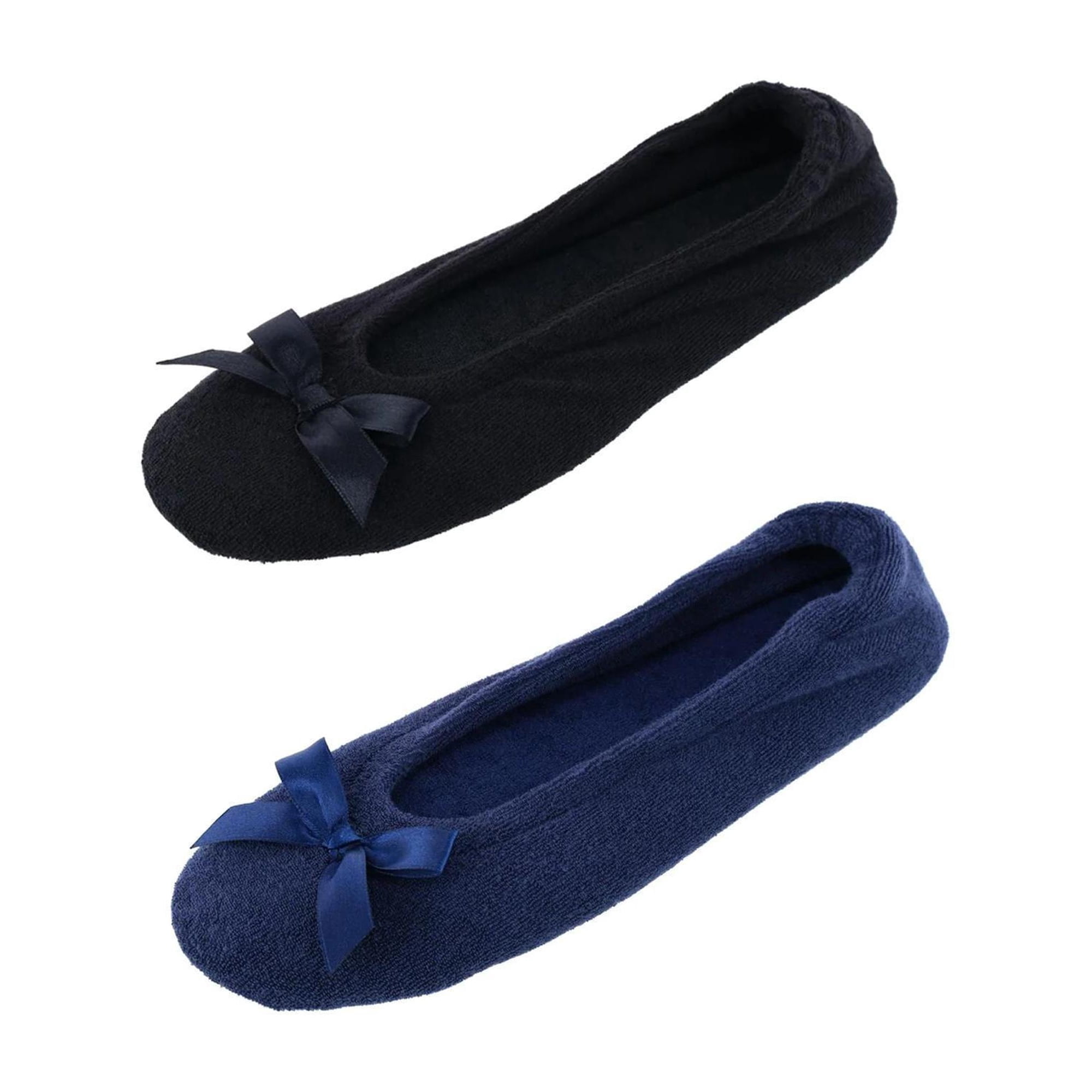 Click here for Ctm Terry Ballerina Slipper House Shoe (Pack Of 2)... prices