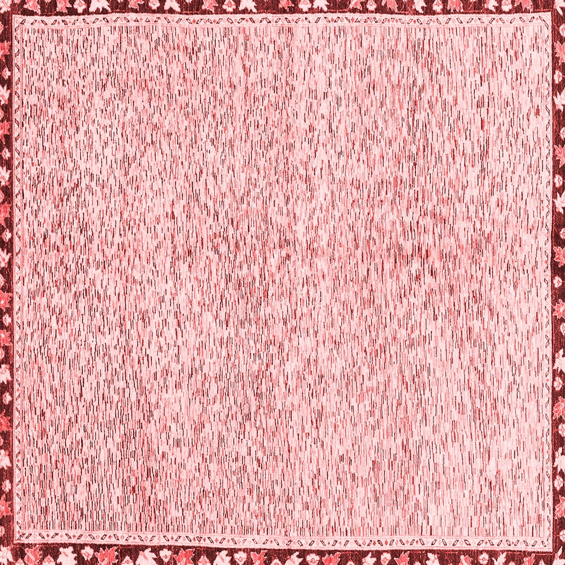 Ahgly Company Indoor Square Abstract Red Modern Area Rugs, 4' Square ...