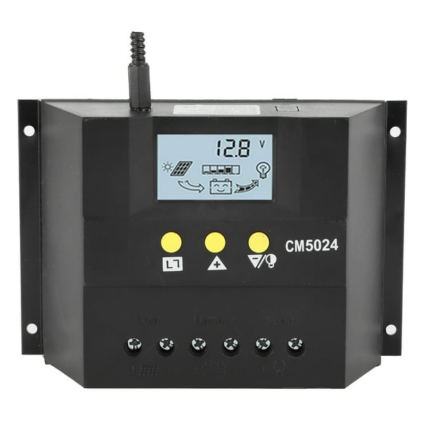 Solar Panel Controller, LCD Display Solar Panel Regulator 12V/24V for ...