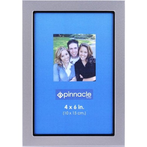 Pinnacle Frames Silver Desk Frame with Black Inner, 4 inch by 6 inch ...