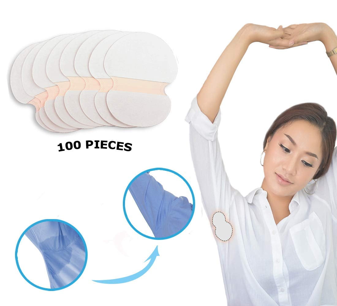 Garosa 100 Pieces Underarm Pad Armpit Sweat Perspiration Pads for Women ...