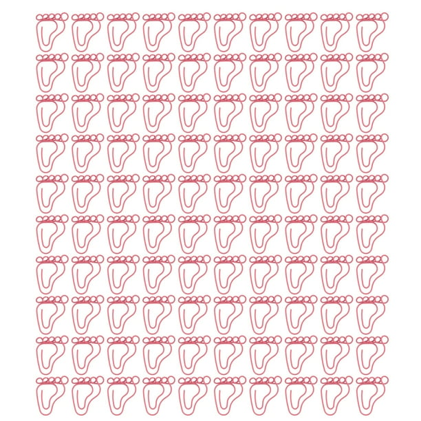 100 clips de papel con forma de pie, clip portátil antideslizante lindo ...