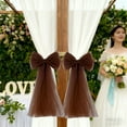 AYktou 8×16 Inch Bow Curtain Buckles, Valentine's Day Mesh Yarn Bow ...