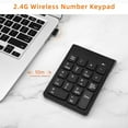 18 Keys Numeric Keypad with 2.4G Mini USB Receiver,Portable Numpad ...
