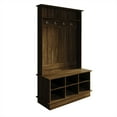 Castle Place Modern Hall Tree with Storage, Brown - Walmart.com