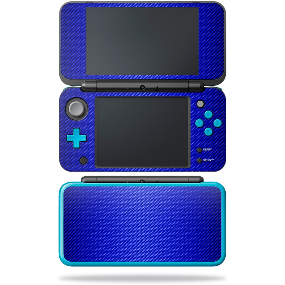 Skin Decal Wrap Compatible With Nintendo New 2DS XL Blue Carbon Fiber ...