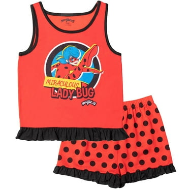 Miraculous Girls Red Ladybug Nightdress Sizes 6-12 - Walmart.com