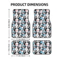 Cauagu Panda Cute Hearts Pattern Car Floor Mat Set of 4,Car Carpet Mats ...