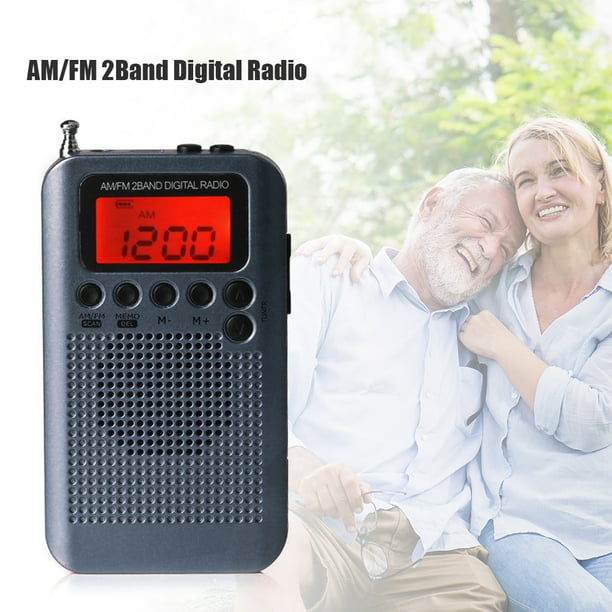 Jinveno HRD-104 1.3 inch LCD Digital Display Pocket AM FM Radio with ...