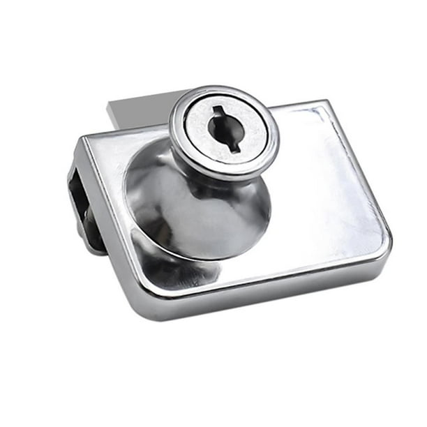 Showcase Lock Stainless Steel, No Drill Glass Door Lock Display Cabinet ...