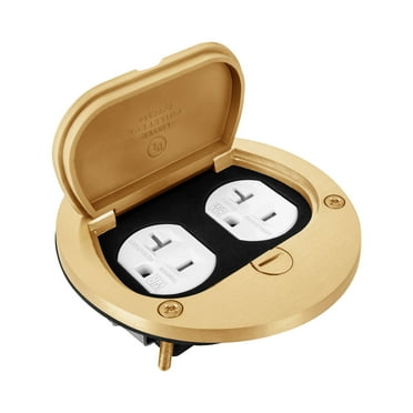 Hubbell Raco 6239SS Stainless Steel Concealed Receptacle Floor Box Kit ...