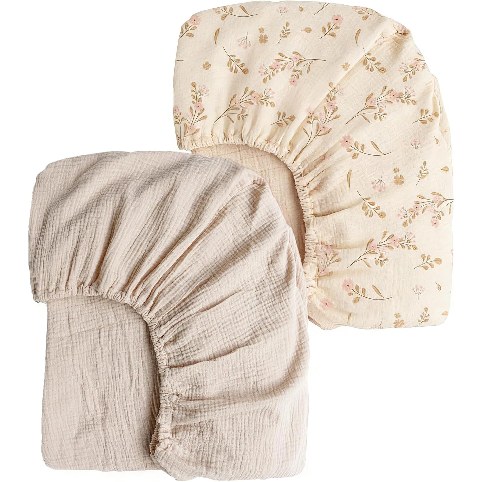 Click here for Nobrand 2 Pack Muslin Bassinet Fitted Sheet For Be... prices