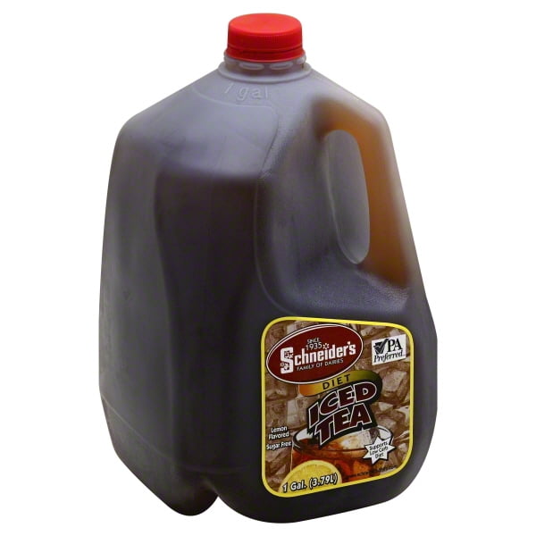 Schneider's Diet Lemon Flavored Iced Tea, 1 Gallon - Walmart.com