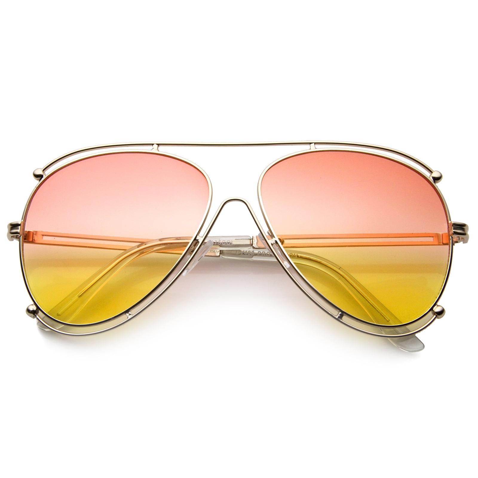 sunglassLA Unisex Modern Metal Border Frame Crossbar Colorful Gradient ...