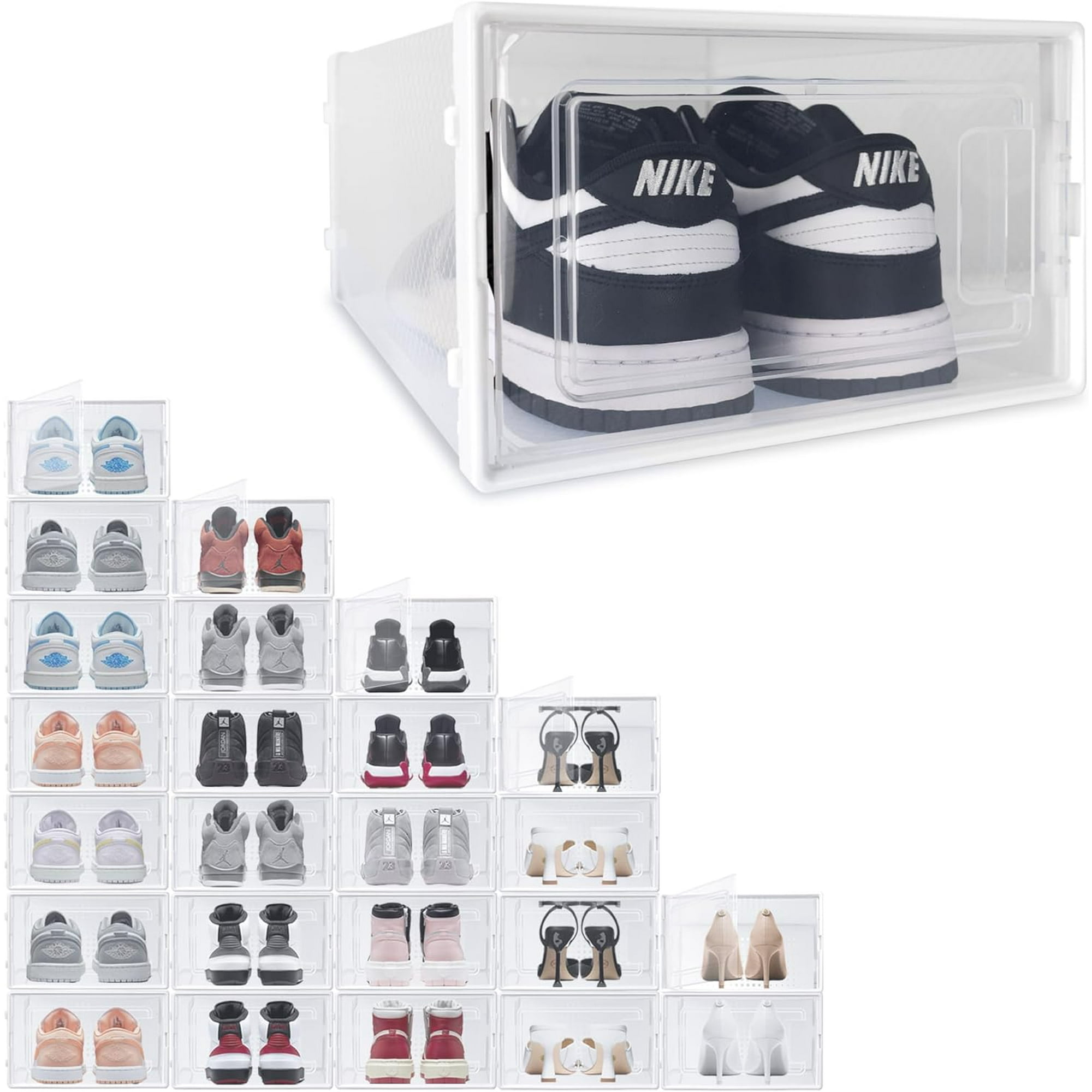 Click here for Ollie Drop Front Soft Plastic Shoe Box - Fits Up T... prices