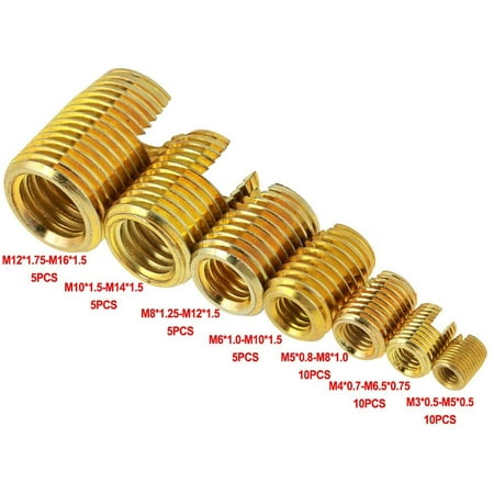 Self Tapping Thread Inserts, 50pcs Self Tapping Combination Thread ...