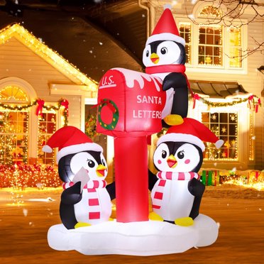 Wonder Garden XMAS Air Blow Up Outdoor Christmas Decoration with Bear ...
