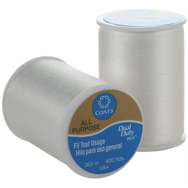 Coats Dual Duty All-Purpose White Thread, 400 Yd. - Walmart.com ...