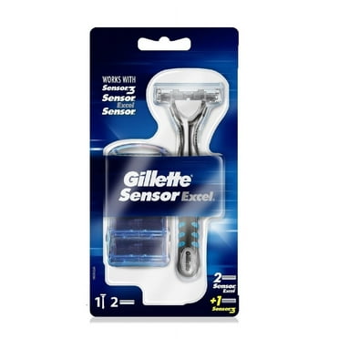 Gillette Sensor Excel Refill Blades, 20 Count, Soft Microfins, Pivoting ...