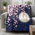 Cherry Blossoms Blanket Soft Cozy Warm Throw Blanket for Couch, Plush ...