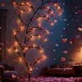 47 Inch Cherry Blossom Tree Light with Remote, 48 LED Cherry Blossom ...