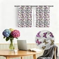 Butterfly and Frame Purple Pattern Blackout Curtains,Triple Weaved ...