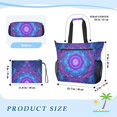 Beautiful Mandala Flowers Beach Bag Travel Tote Bag Reusable Shopping ...
