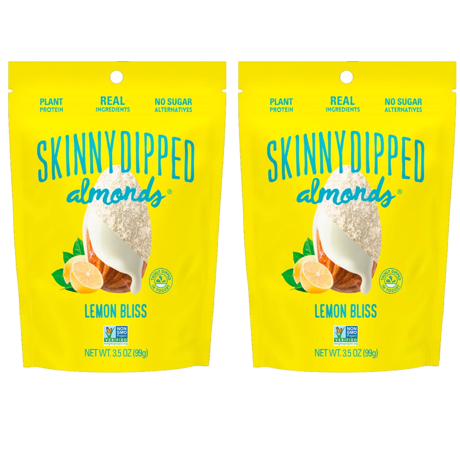 Skinny Dipped Lemon Bliss Yogurt Covered Almonds, Healthy Snack, Plant ...