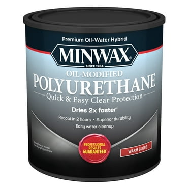 Minwax Fast-Drying Polyurethane, Gloss, Clear, 1 Quart - Walmart.com