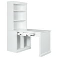 Harper & Bright Designs Tall Bookshelf with Writing Desk, White Wooden ...
