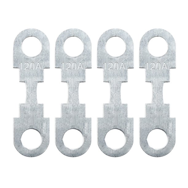 4pcs 120A Flat Fuse Strip Metal Silver Tone for Auto Car Automotive DC ...