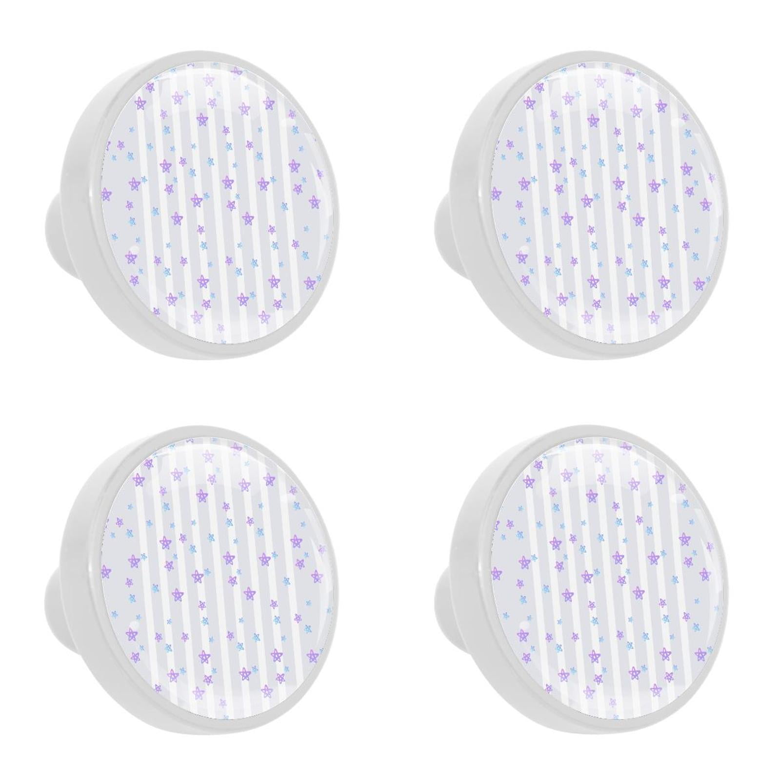 4 Pcs Purple Stars Knobs for Kitchen Cabinet Cupboard Dresser Bookcase ...