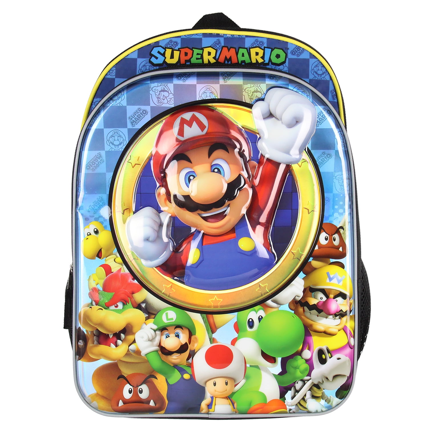 Nintendo Super Mario Bros All Over Character Molded Iridescent 16 ...