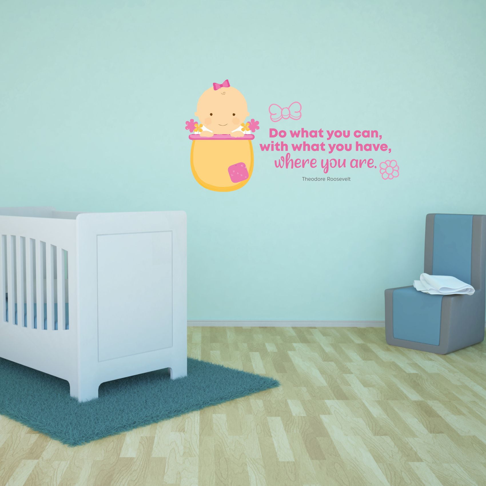 You Can Cute Baby Babies Life Quote Cartoon Quotes Decors Wall Sticker ...
