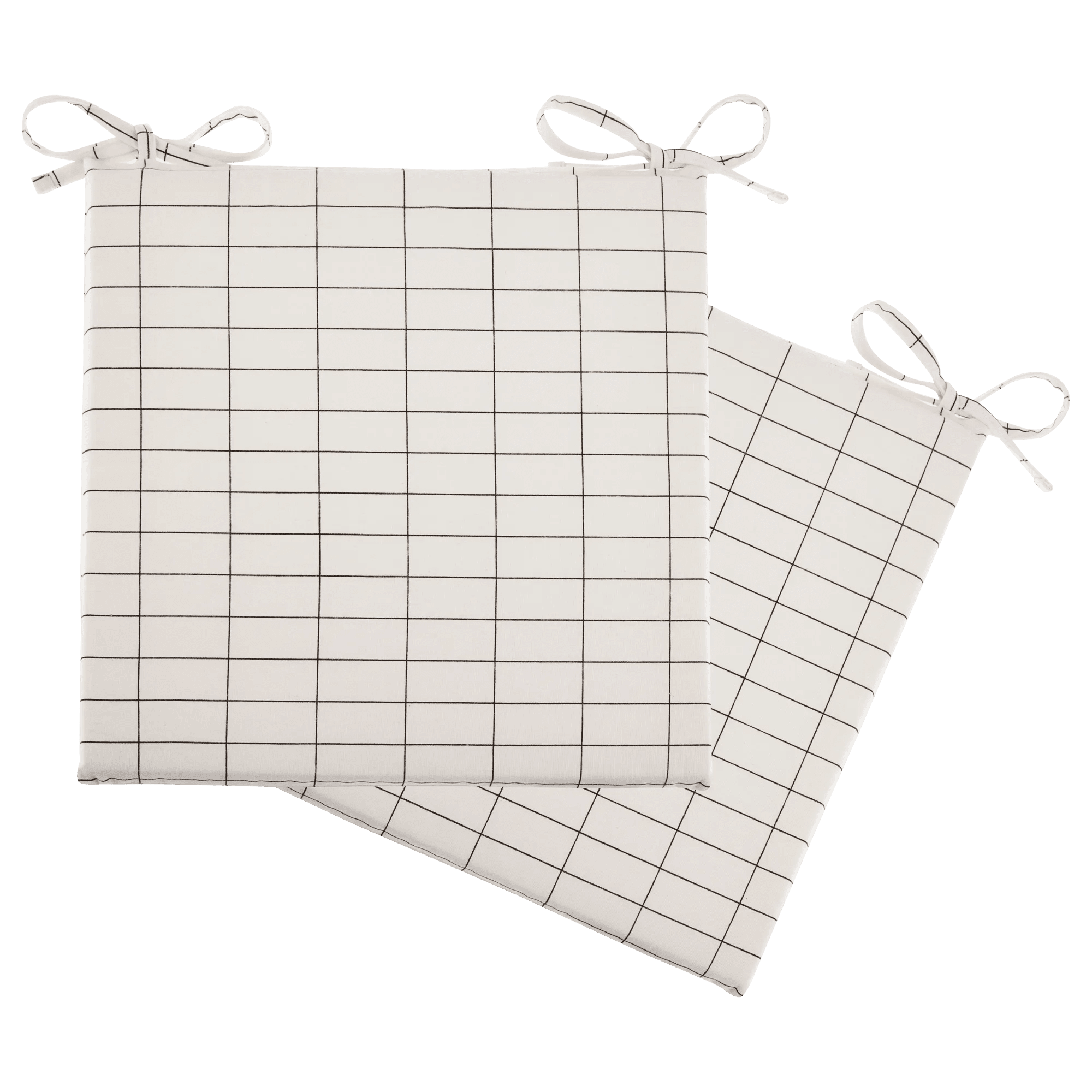 Click here for Bouclair White & Black Set Of 2 Chair Pad 15x15 In... prices