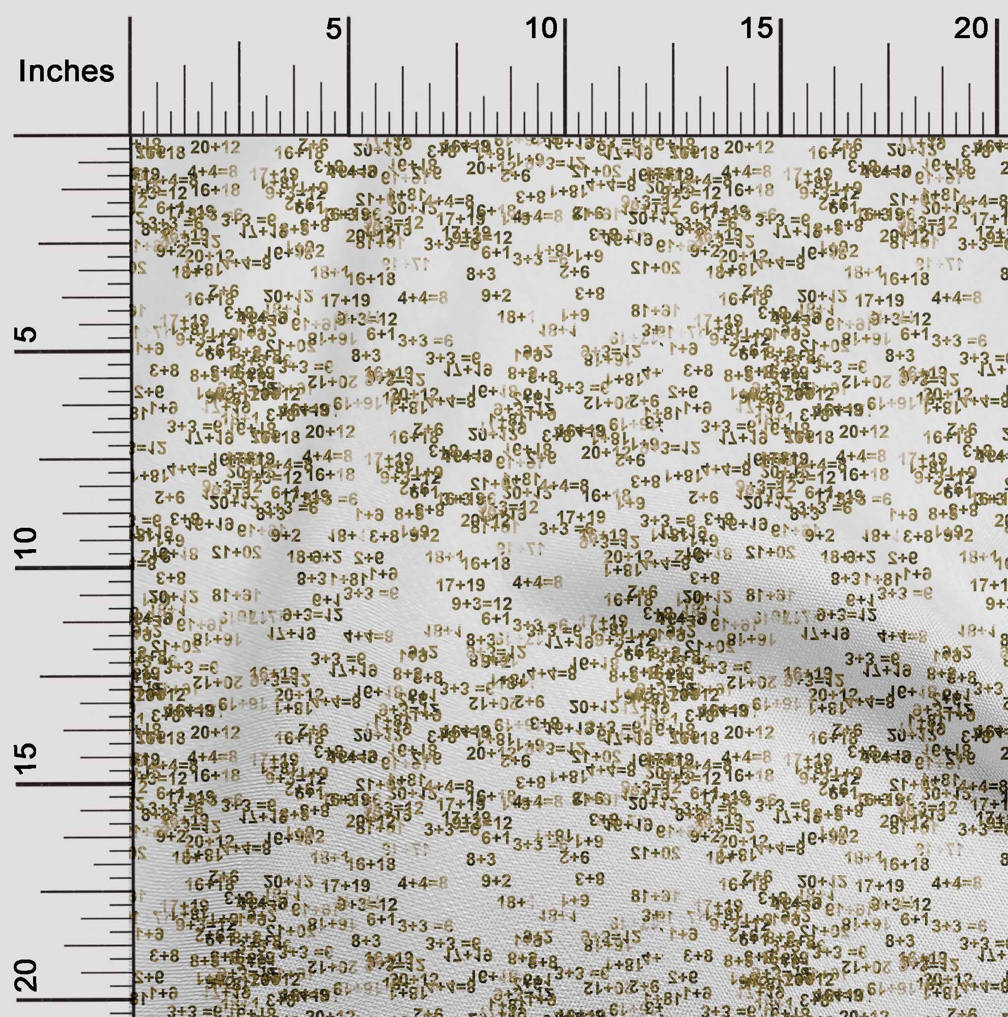 oneOone Cotton Poplin Dark Olive Green Fabric Numbers Geometric Sewing ...