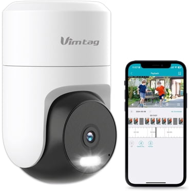 Vimtag Security Camera, 2.5K/4MP 360° Outdoor/Indoor Wired Plug-in 2.4G ...