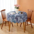 Elegant Vintage Paisley Round Tablecloth 60 Inch Diameter Floral ...