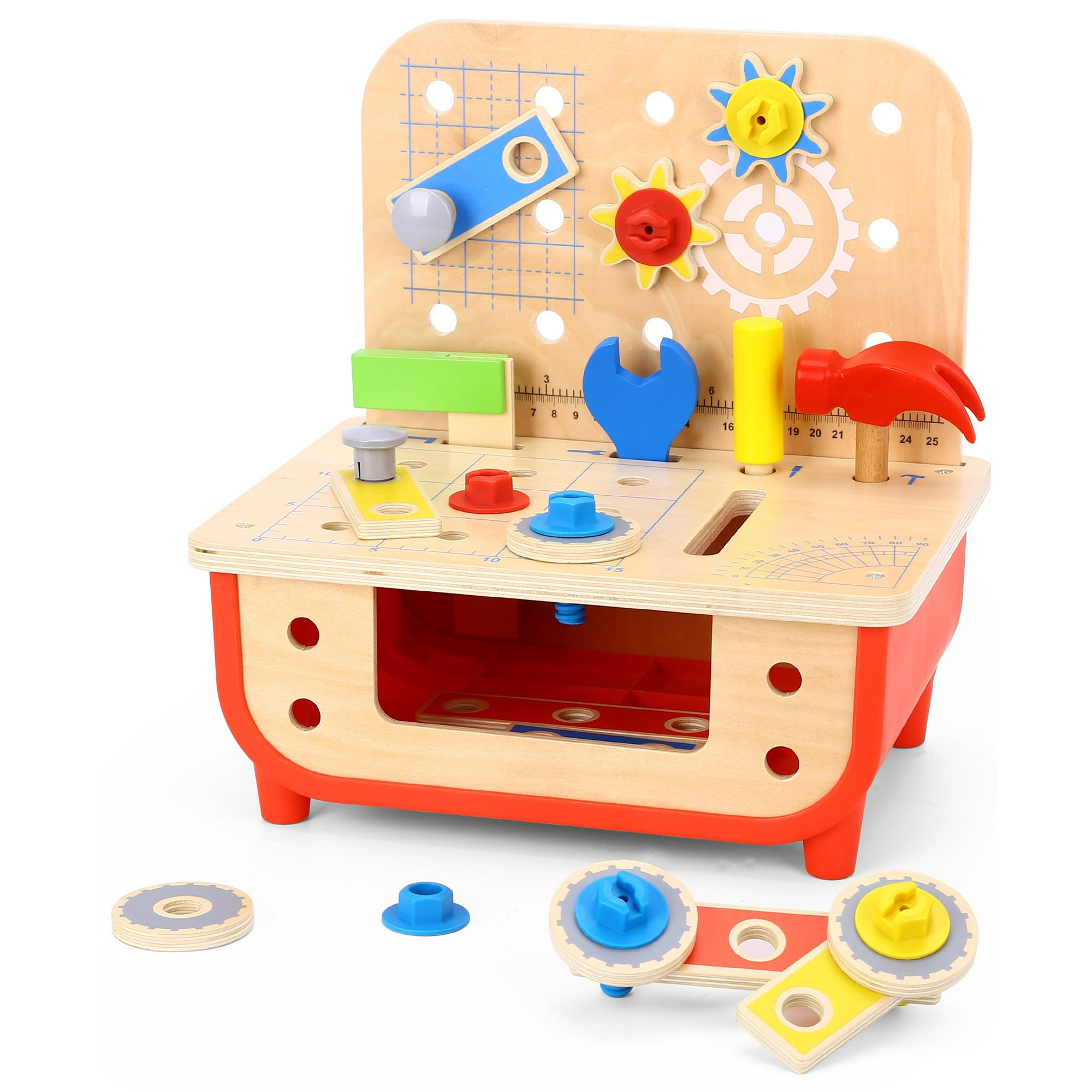 Click here for Tookyland Pretend Play Wooden Workbench - 31pcs Bu... prices