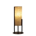 ORE International 22" H Modern Upright Beige Linen Drum Black Metal ...